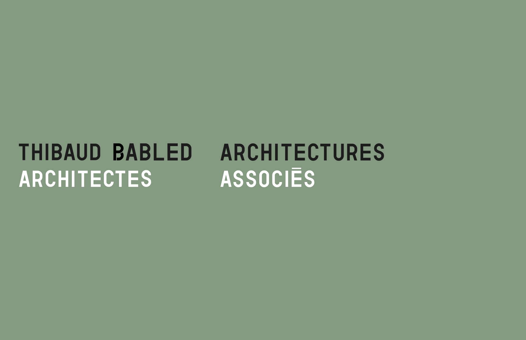 THIBAUD BABLED ARCHITECTES URBANISTES